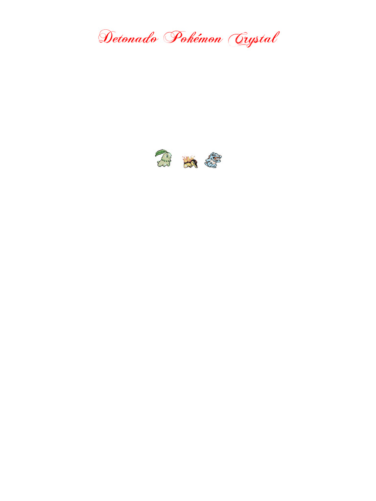 Gen I e II Detonado - Crystal | PDF | Pokémon