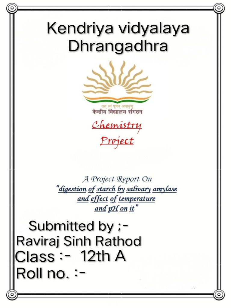 Chemistry Project | PDF