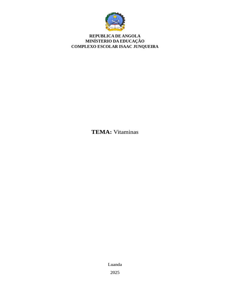 Vitaminas: Importância e Funções | PDF