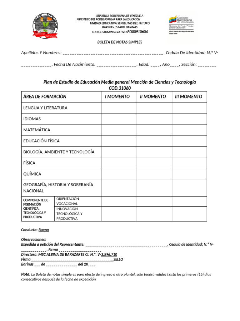 Formato de Notas Simples | PDF