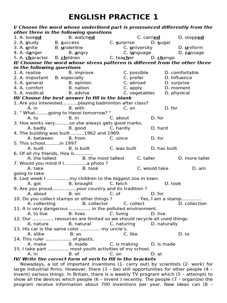 English Language Practice Exercises | PDF | Exhaust Gas | Santa Claus