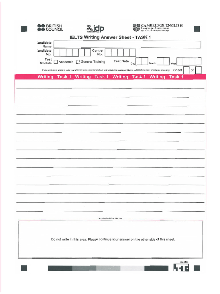 Writing Task 1 AnswerKey | PDF