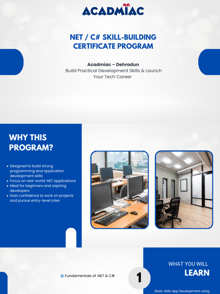 NET/C# Skill-Building Certificate Program | PDF