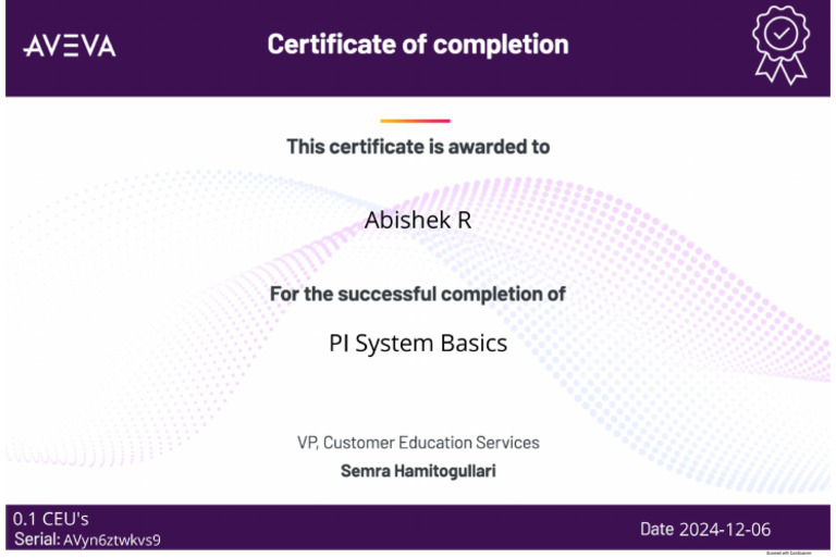 PI System Basics Certificate | PDF