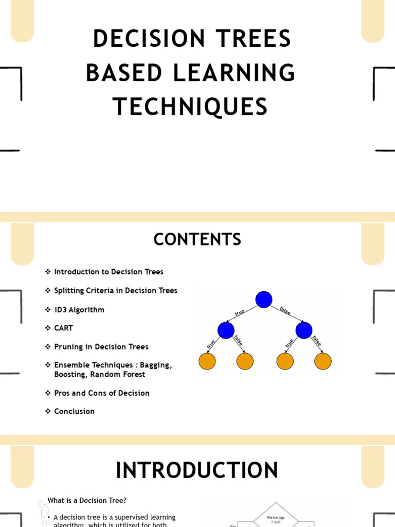 Decision Trees: Algorithms & Techniques | PDF | Statistical ...