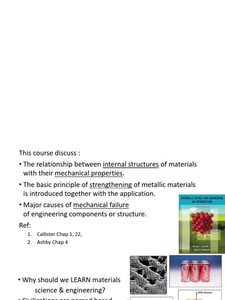 Module 1 - Internal Structure and Material Properties For Material ...