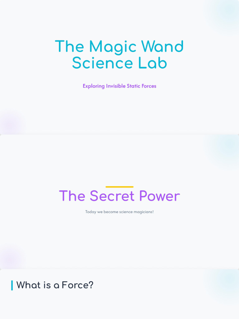 The Magic Wand Science Experiment | PDF