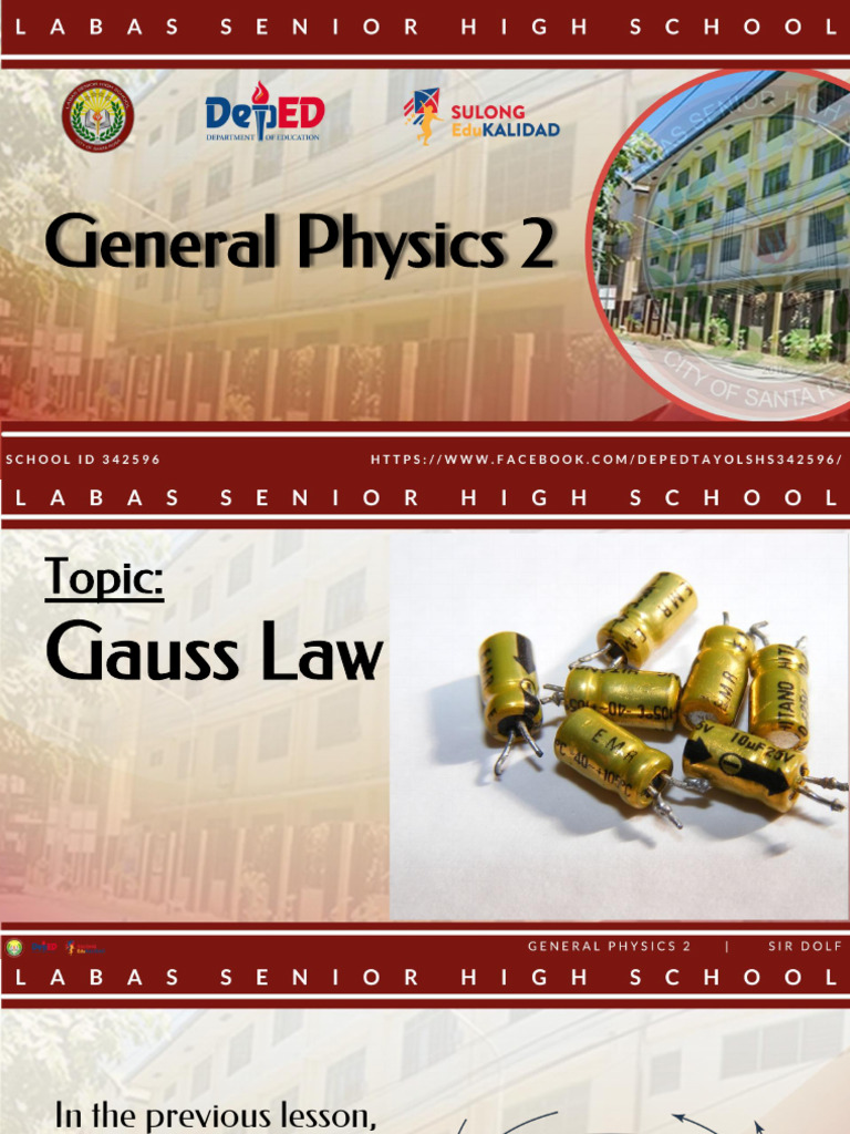 GP2 Unit 2 - 2.1 Gausss Law | PDF | Electric Field | Sphere