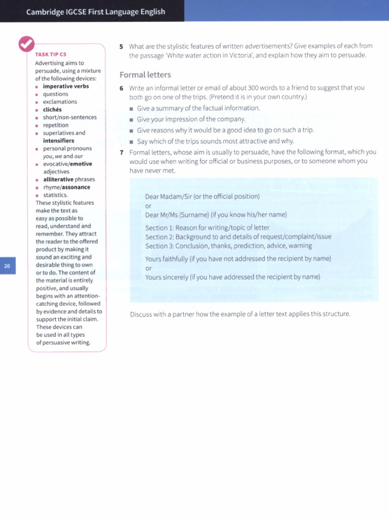 Formal Letter Structure | PDF