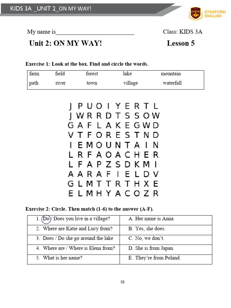 Kids 3A_Unit 2_Lesson 5 | PDF