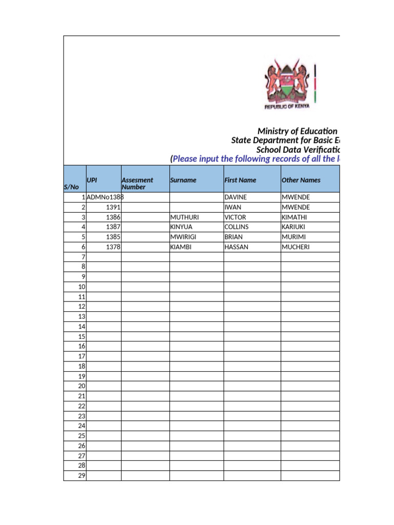 School Data Verification Records | PDF | Disability
