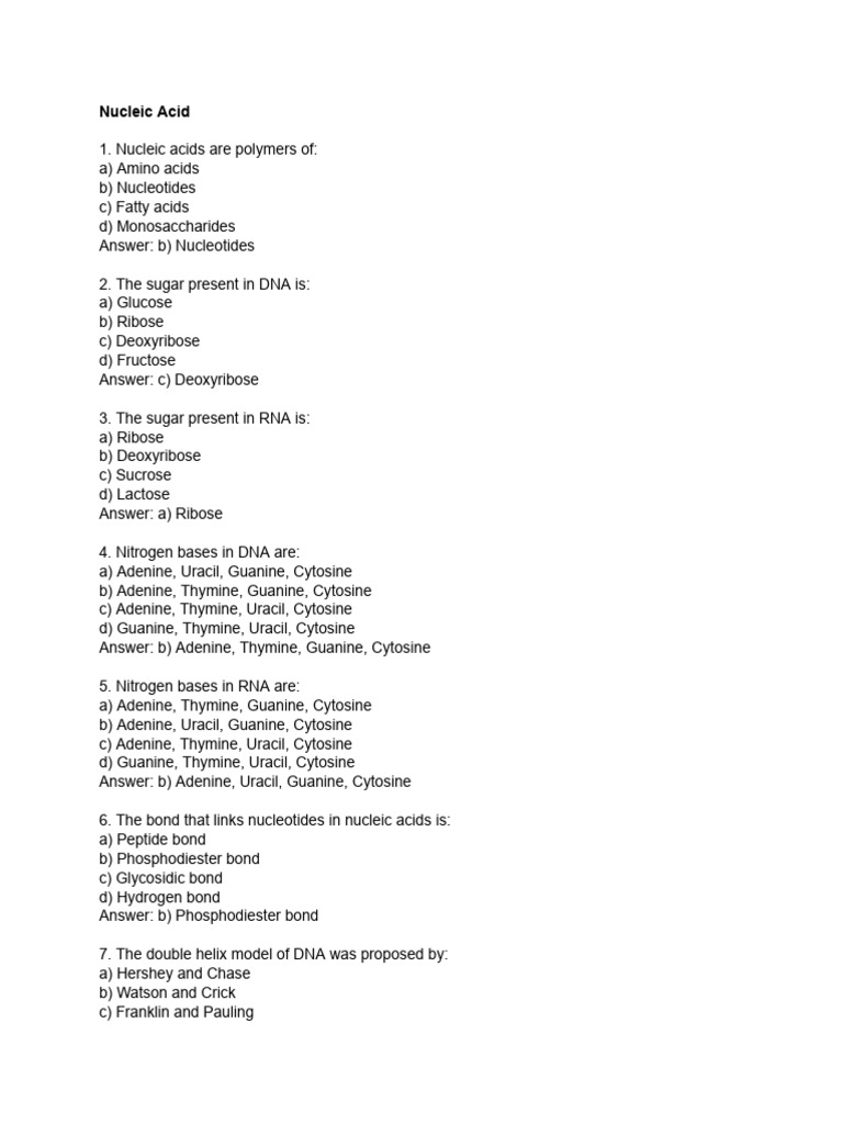 Nucleic Acid | PDF | Rna | Dna
