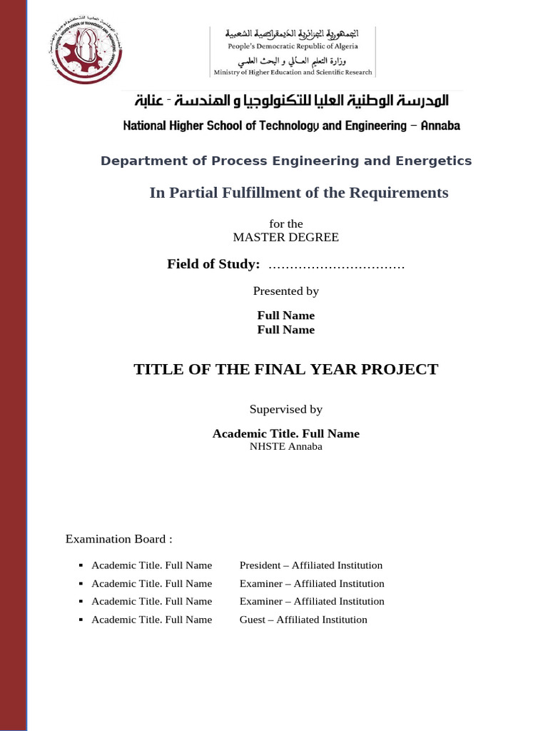 Master Degree Project Submission 2025 | PDF