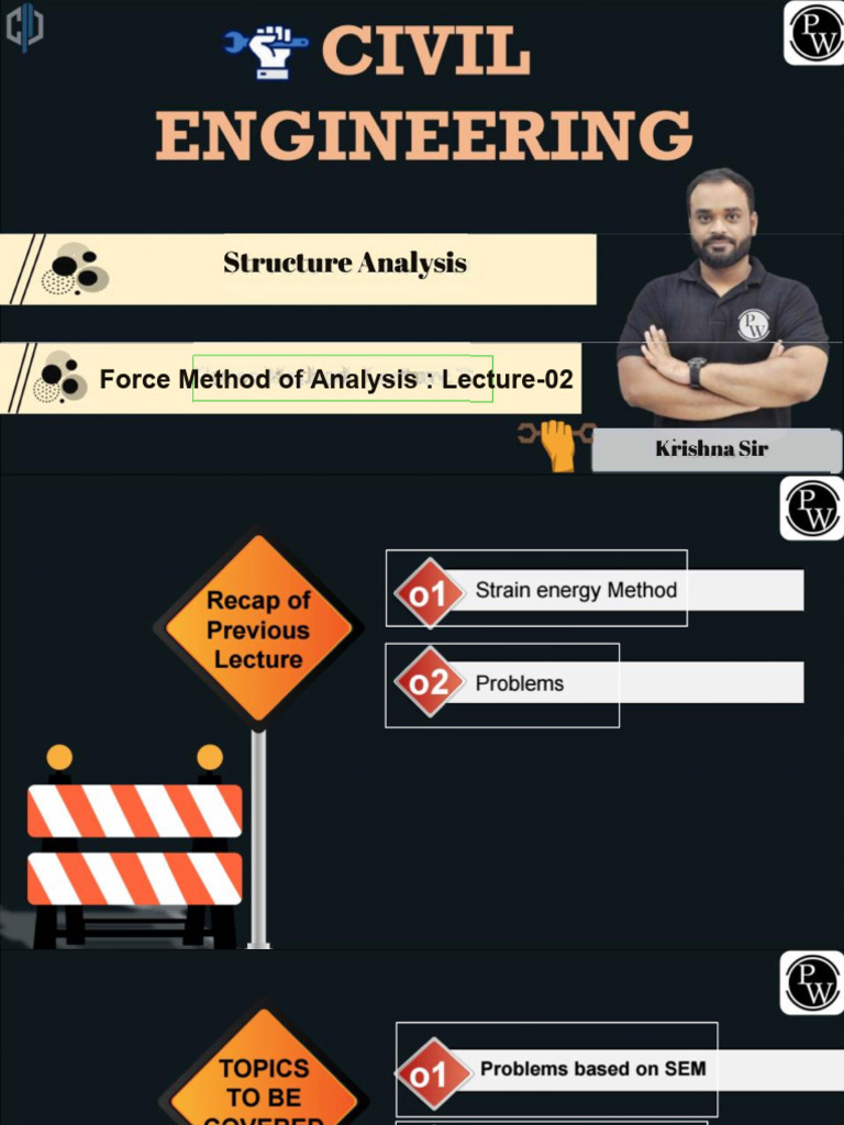 Force Method of Analysis 02 Class Notes | PDF