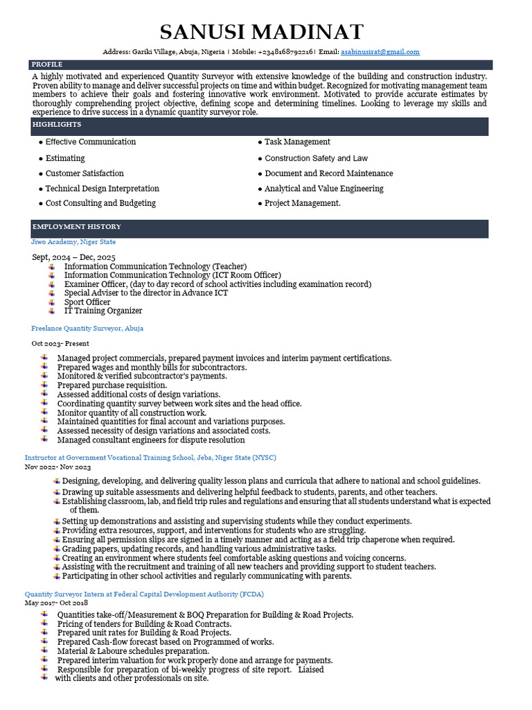 Madinat Cv 074011 | PDF | Spreadsheet | Accuracy And Precision