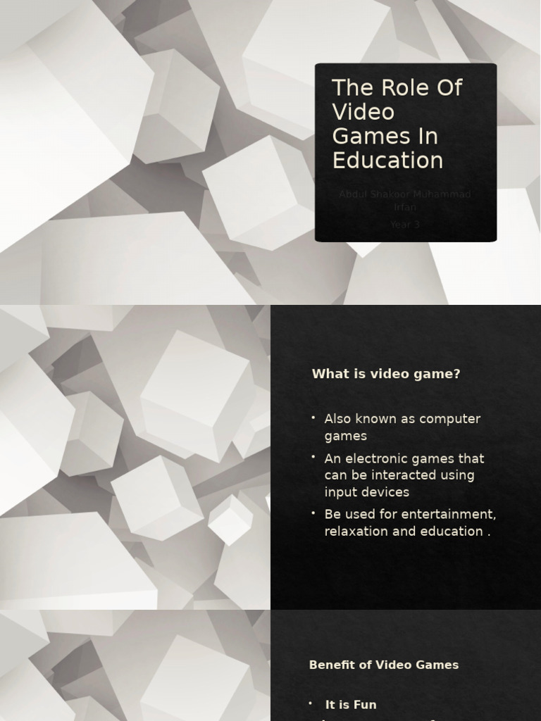 Video Games in Education Benefits | PDF