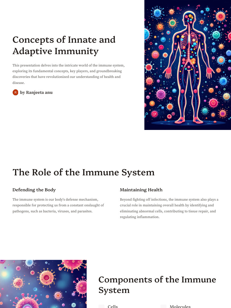 0 Unit 1 Concepts of Innate and Adaptive Immunity | PDF | Immune System ...