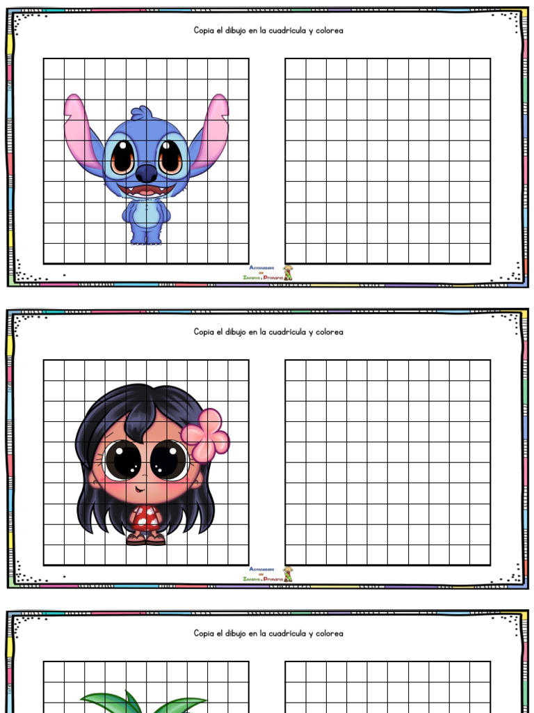Dibujos Lilo y Stitch Cuadricula | PDF