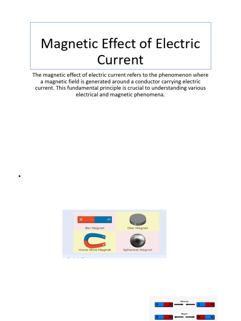 Chapter 12; Magnetic Effects of an Electric Current | PDF | Magnetic ...