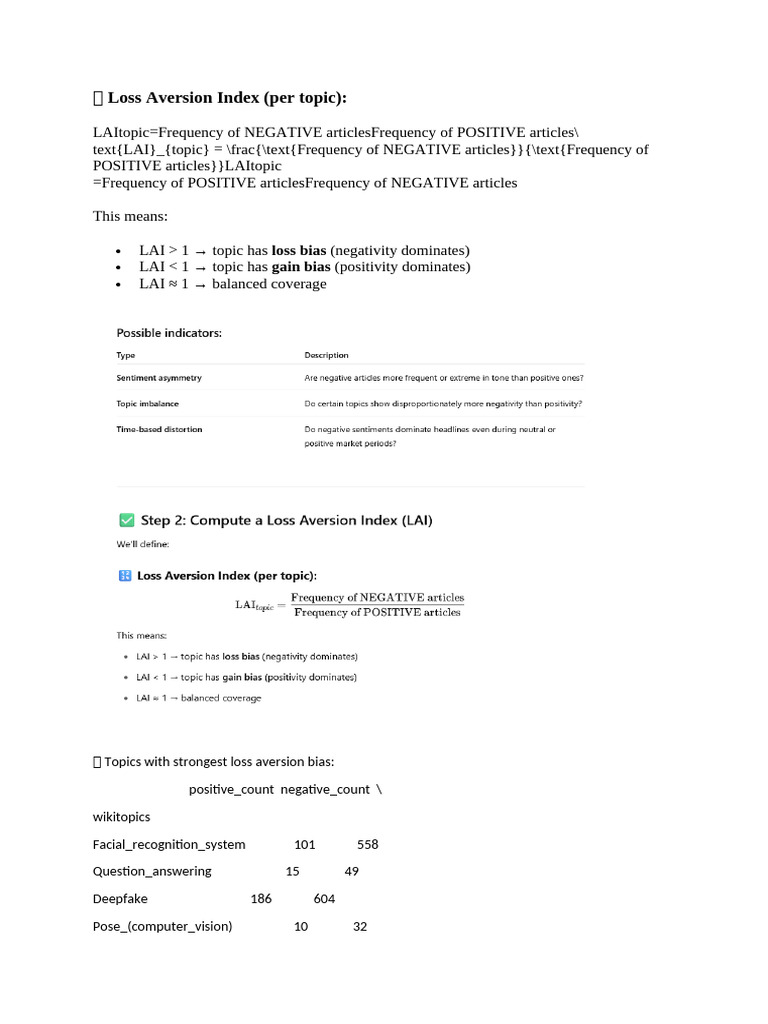 ? Loss Aversion Index | PDF | Bias | Psychological Concepts