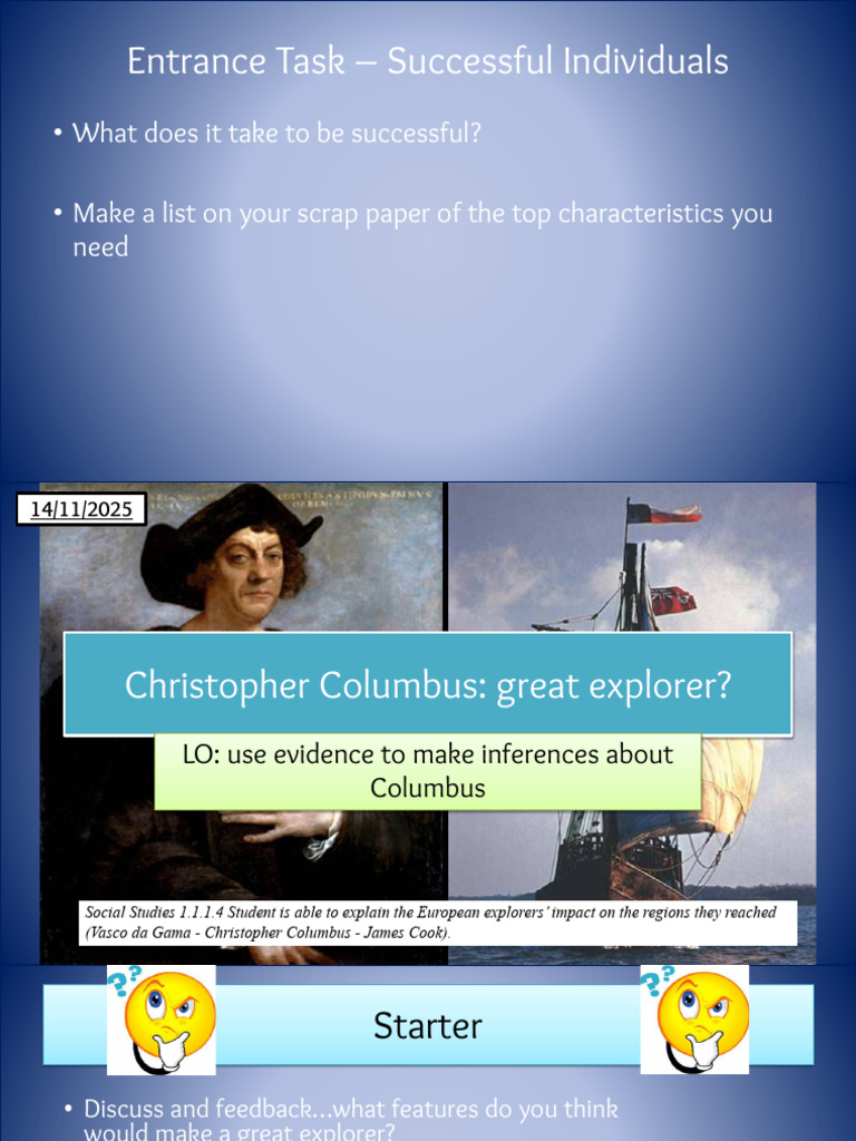 Traits of Successful Explorers: Columbus | PDF | Christopher Columbus