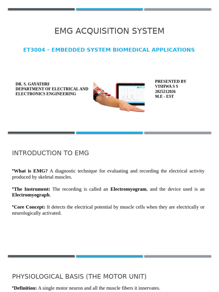 EMG Acquisition System Overview | PDF | Electromyography | Neurology