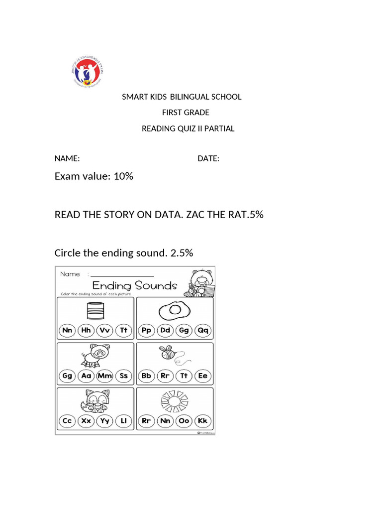 Pa Reading Quiz 1st Grade | PDF