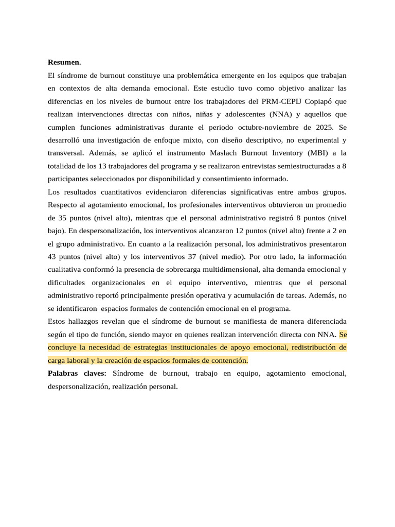 Artículo Científico o Paper | PDF | Burnout ocupacional