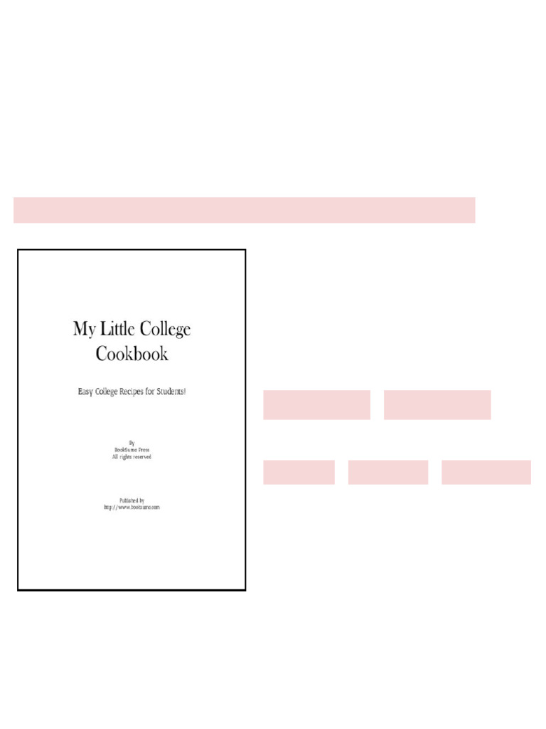 My Little College Cookbook Easy College Recipes For Students 1st ...