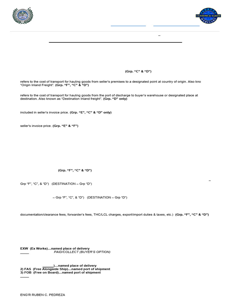 ICC Incoterms 2020 Explained: Key Concepts | PDF | Supply Chain ...