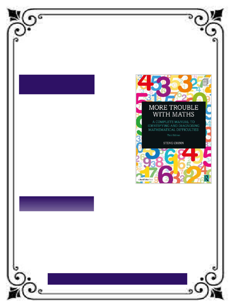 More Trouble with Maths A Complete Manual to Identifying and Diagnosing ...
