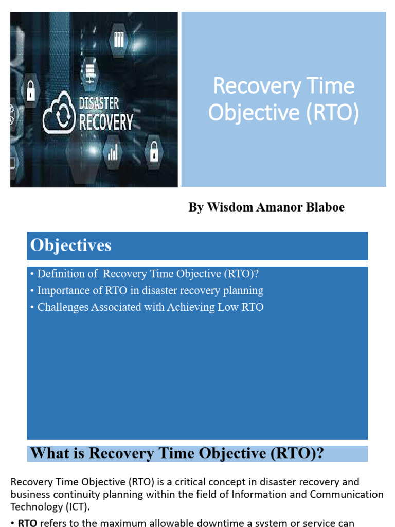 Presentation on Recovery Time Objective | PDF | Business | Information ...