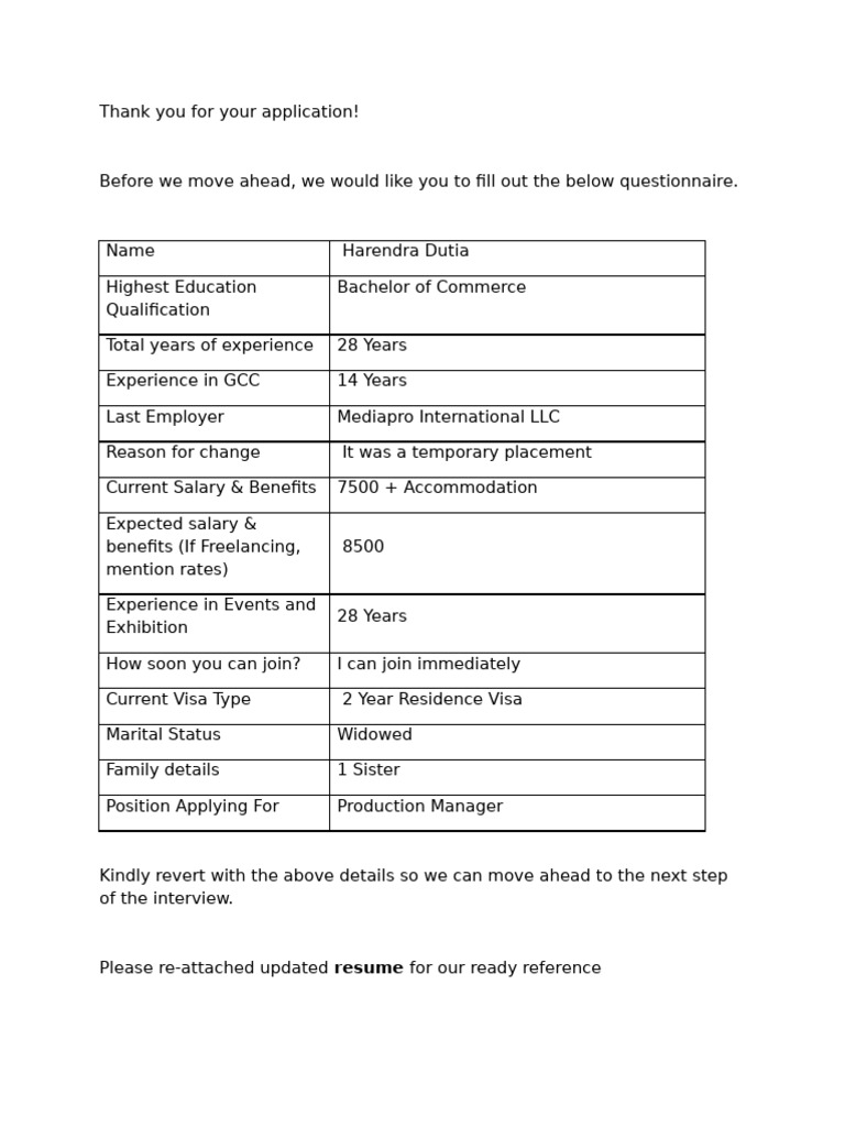 Questionnaire | PDF