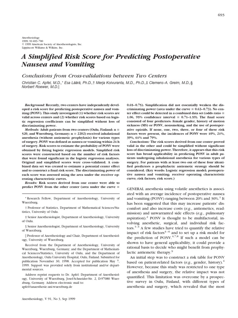 A Simplified Risk Score for Predicting.17 | PDF | Receiver Operating ...