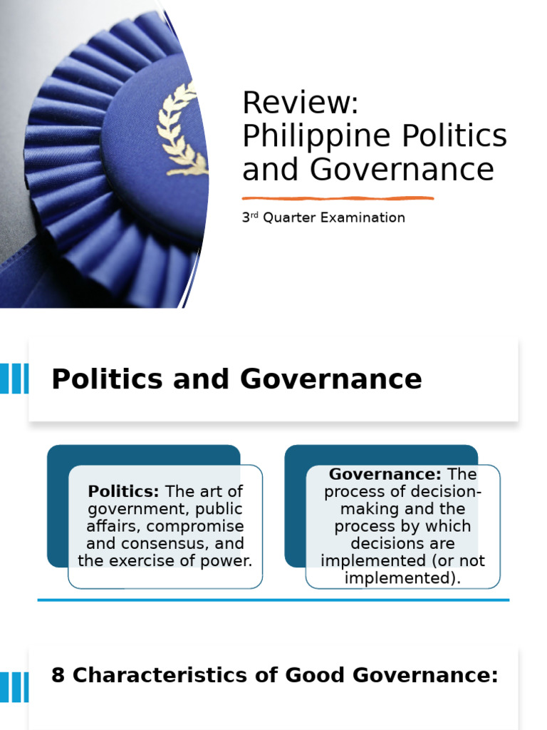 Philippine Politics and Governance Exam Guide | PDF | Philippines ...