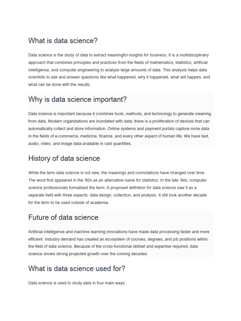 Data Science | PDF | Data Science | Data