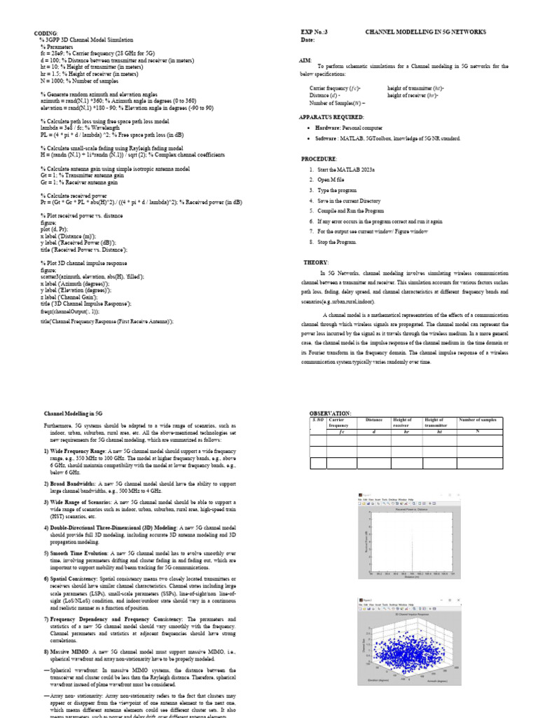 Exp3 | PDF | Telecommunications Engineering | Electromagnetic Spectrum