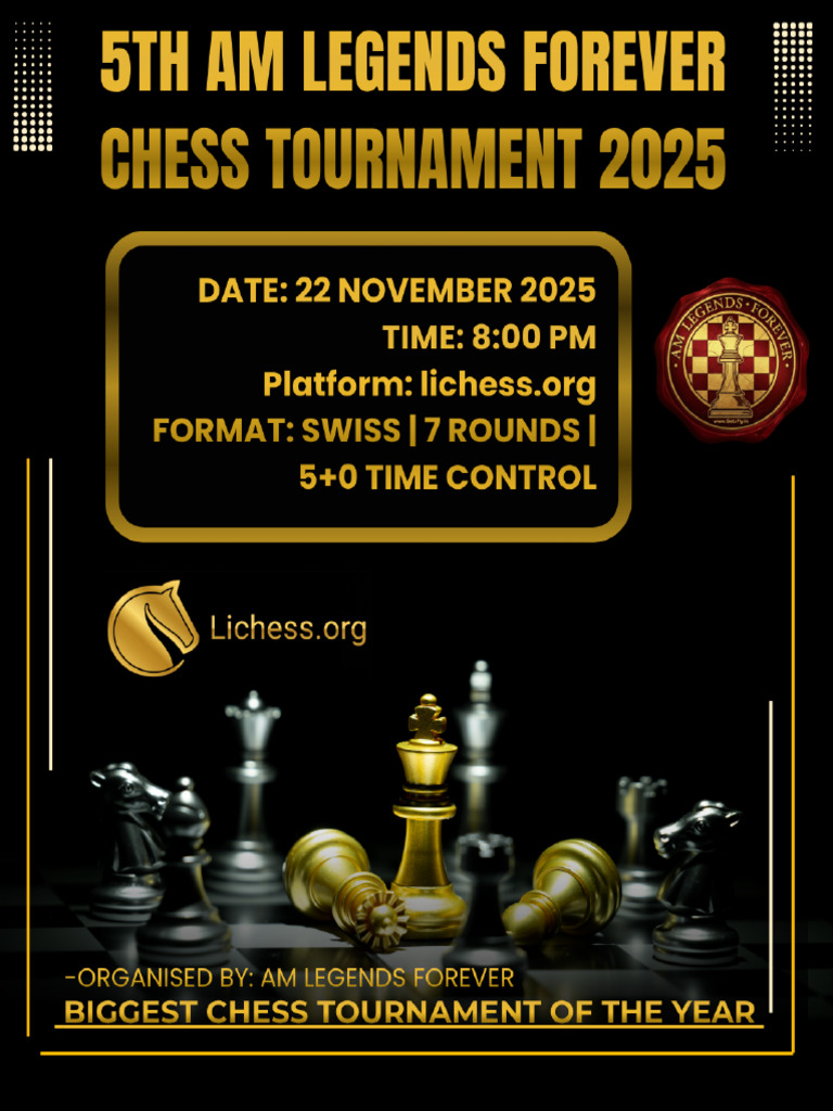 5th Am Legends Forever Chess Tournament (1) (1) | PDF