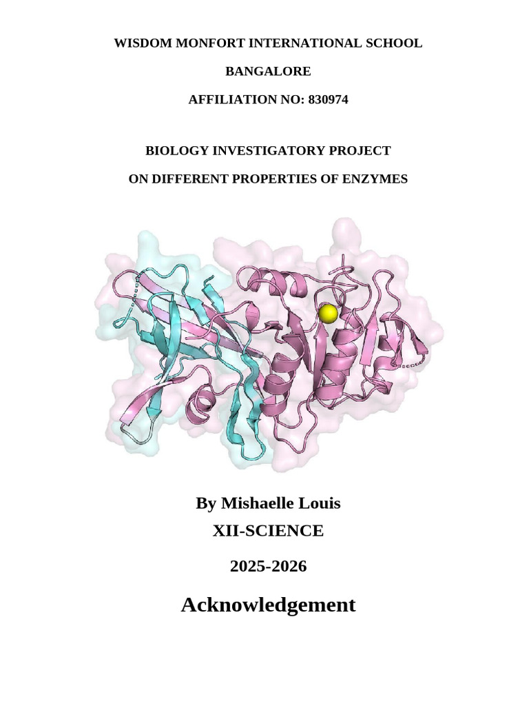 Biology Investigatory Project (1) | PDF | Enzyme | Enzyme Inhibitor