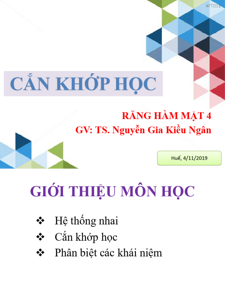 Mở Đầu CKH - GPCN Hệ Thống Nhai | PDF