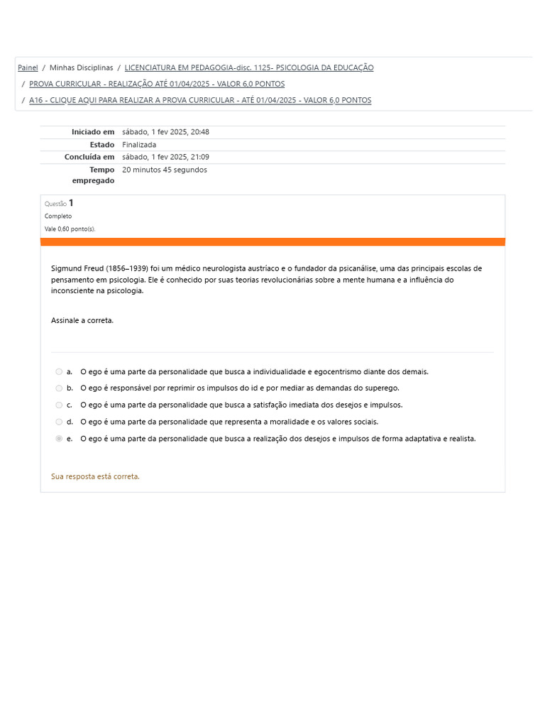 a16 - Clique Aqui Para Realizar a Prova Curricular - Até 01-04-2025 - Valor 6,0 Pontos_ Revisão ...