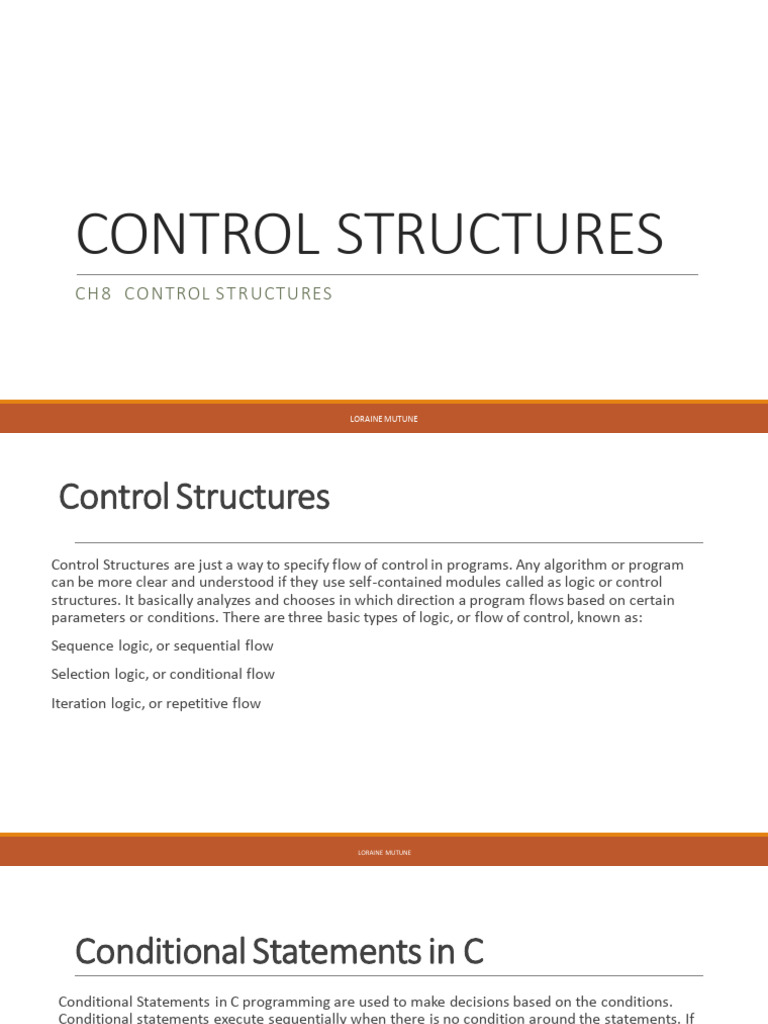 L 4-CONTROL STRUCTURES | PDF | Control Flow | Computer Programming