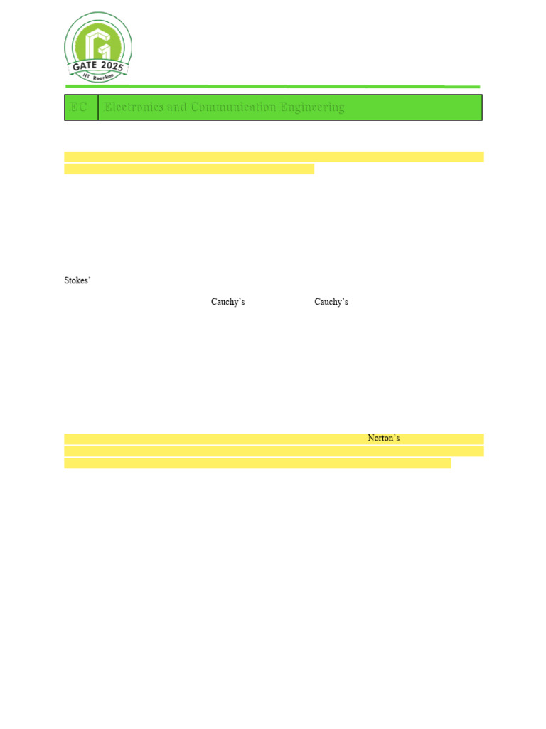 gate syllabus | PDF | Mathematical Analysis | Electronic Circuits