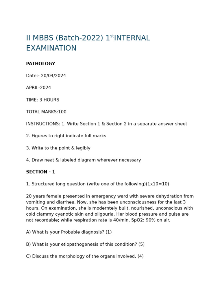 patho int1 | PDF | Anemia | Leukemia