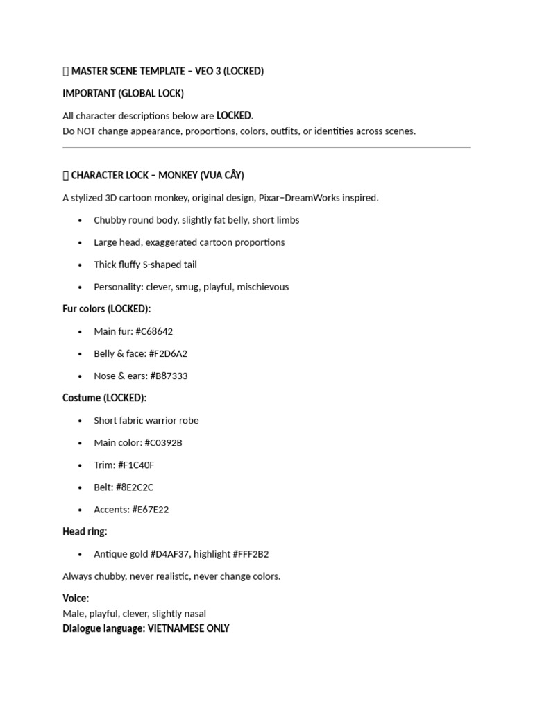 ? Master Scene Template | PDF