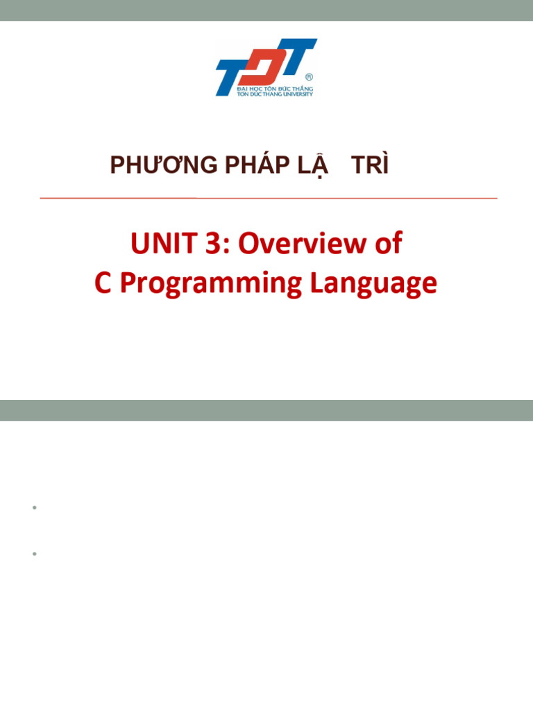 Unit3 Overview of C Programming | PDF | Integer (Computer Science) | Software Development