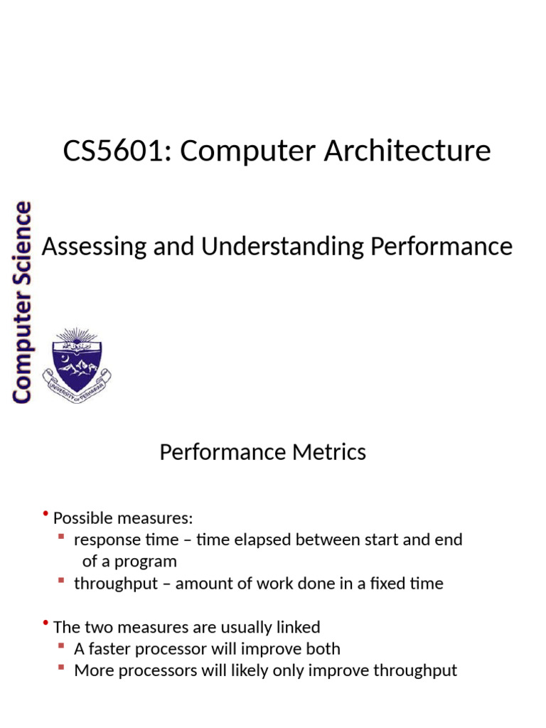 Computer Architecture Performance Metrics | PDF | Central Processing ...