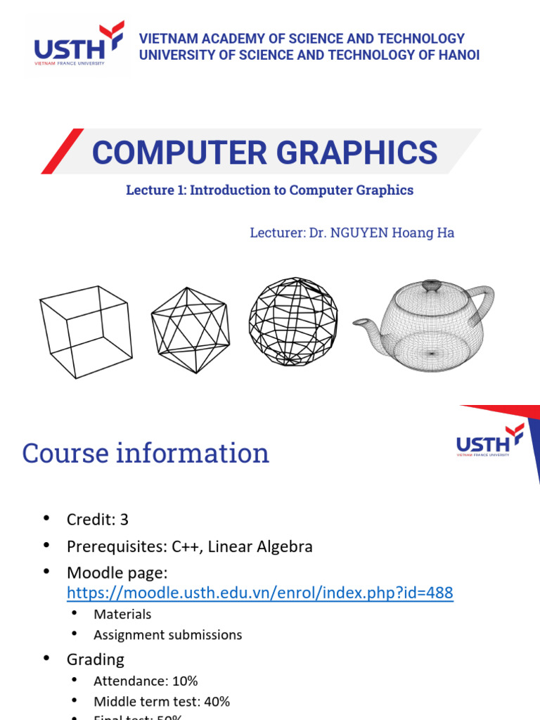 Lecture 1 | PDF | Computer Graphics | 3 D Computer Graphics