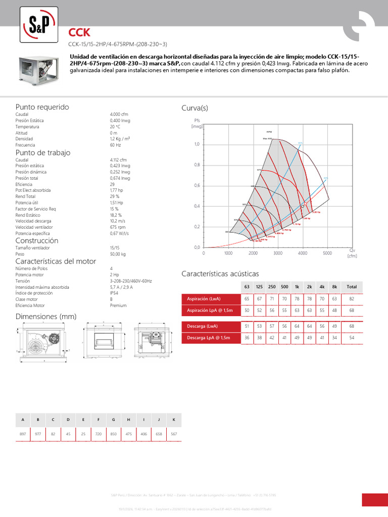 CCK-1515-2HP4-675rpm-(208-230~3)-519 | PDF | Ingeniería mecánica