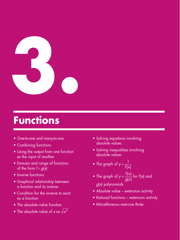 Specialist Chapter 3 | PDF | Function (Mathematics) | Functions And ...